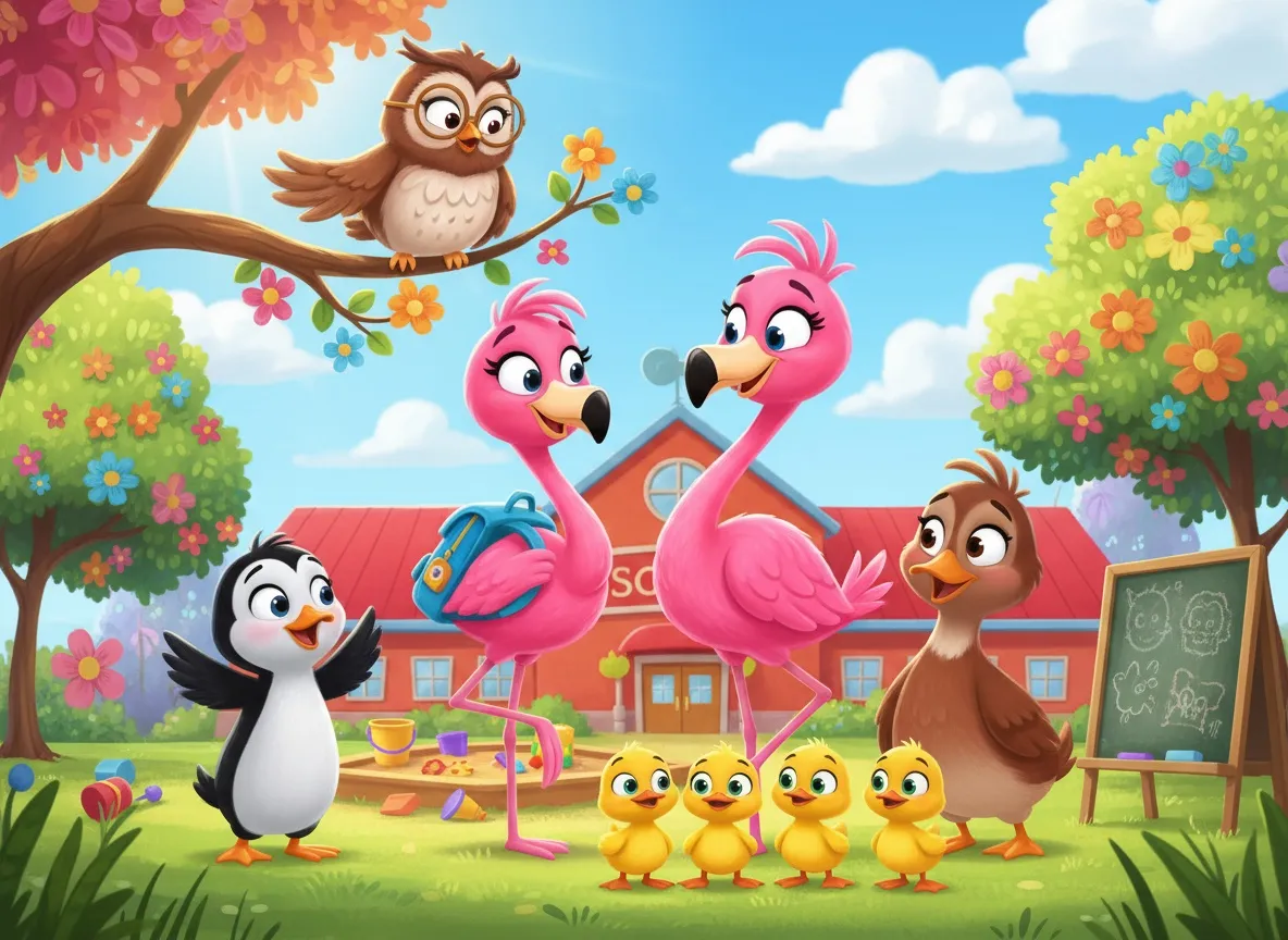 Flora the Flamingo's Big School Adventure | Fairy Tale | StoryBee ...